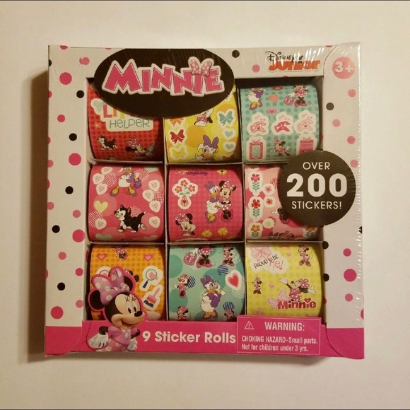 Disney | Accessories | Minnie Mouse 9 Rolls 20 Stickers Box | Poshmark